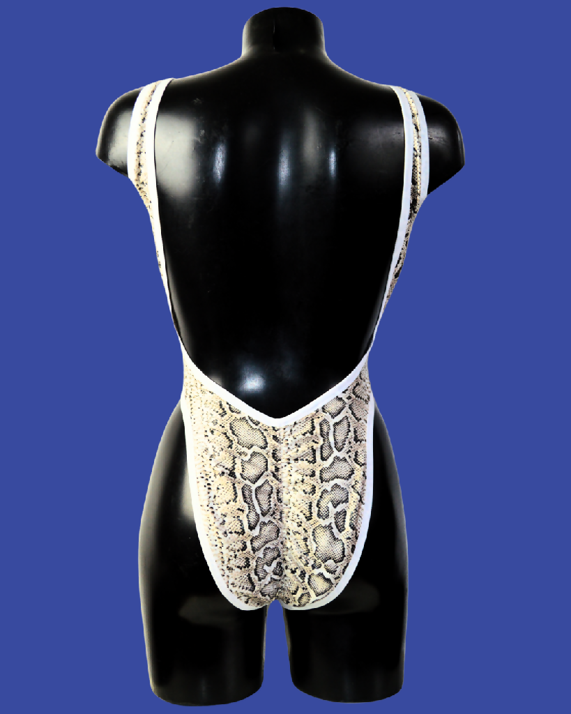 The scrunch butt REVOLUTION high cut bodysuit in python print – Charmskool Shop